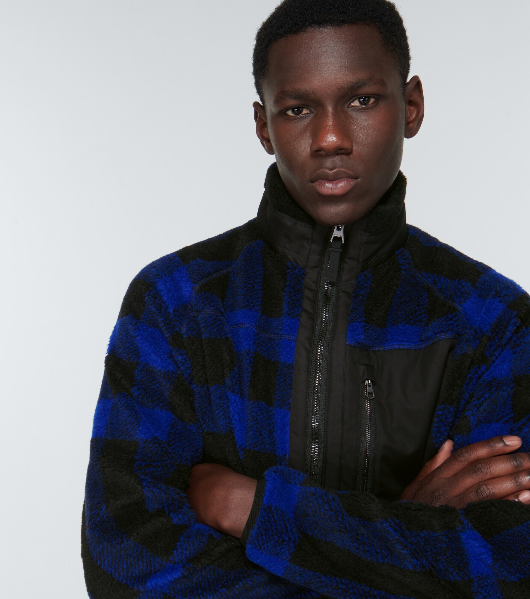 Burberry - Checked fleece jacket Burberry