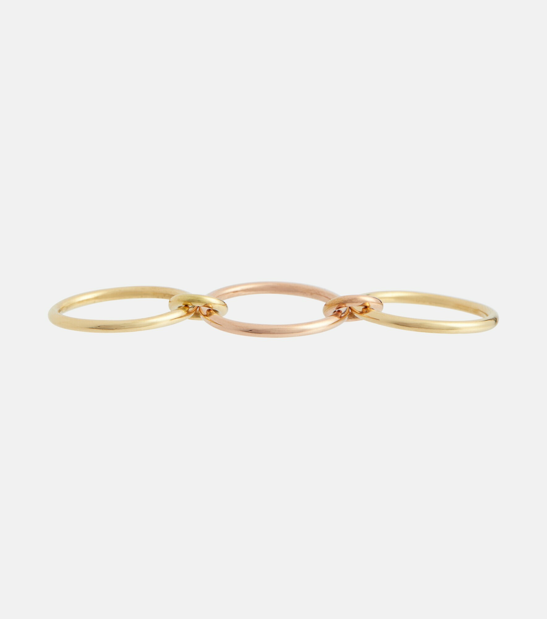 Spinelli Kilcollin - Solarium 18kt yellow and rose gold linked rings ...