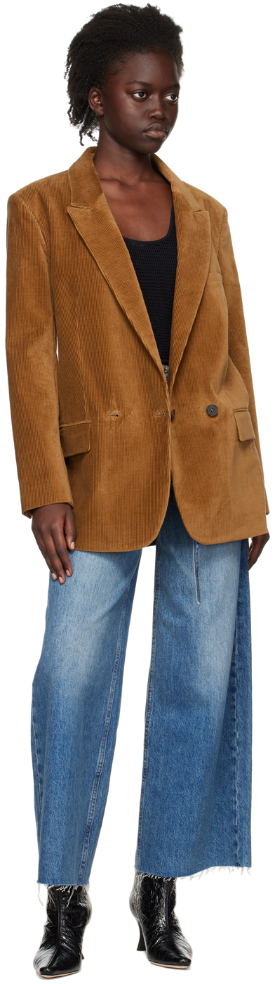 FRAME Brown Di Blazer Frame Denim