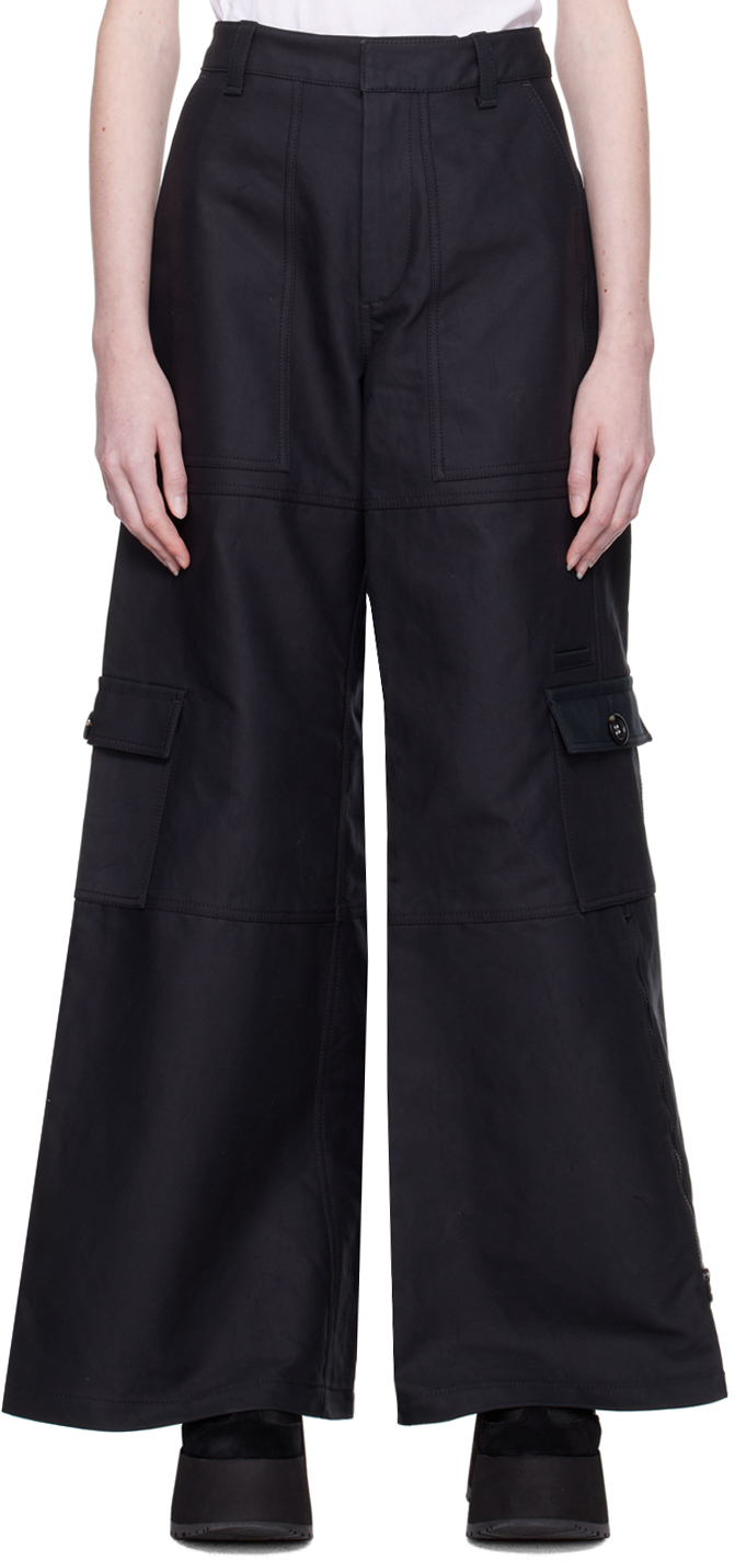 Marc Jacobs Black 'The Wide Leg' Cargo Pants Marc Jacobs