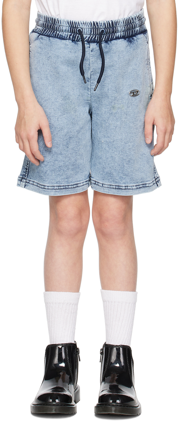 Diesel Kids Blue Pradon Denim Shorts Diesel