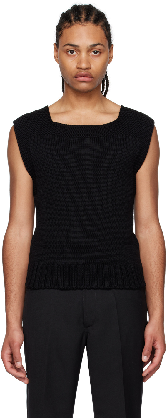 Second/Layer Black Square Neck Sweater Second/Layer