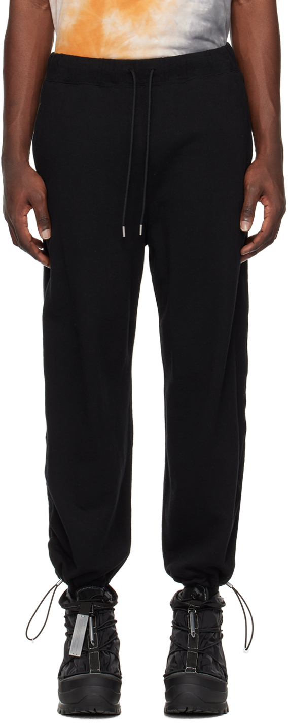VEIN Black Elasticized Sweatpants