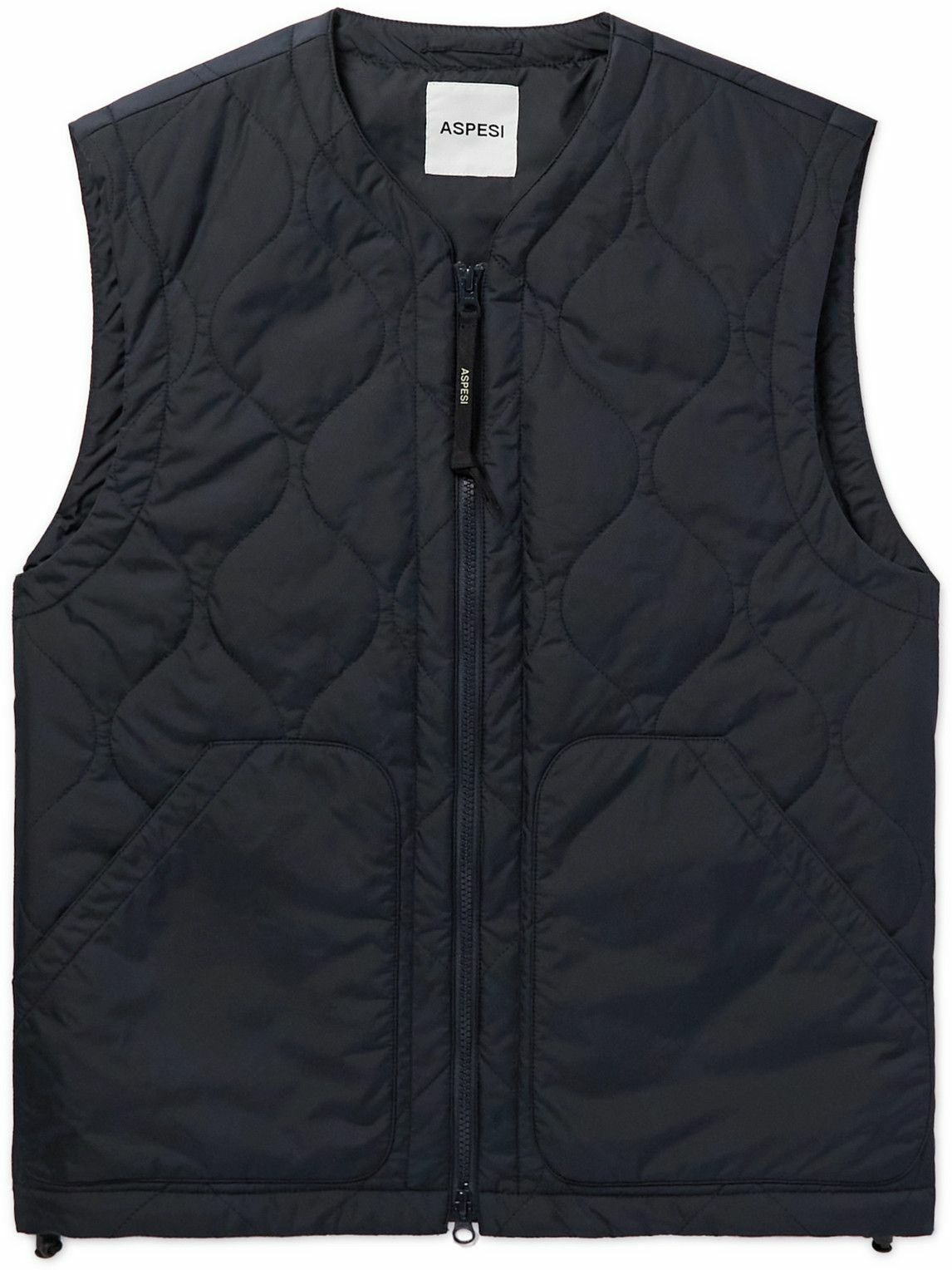 Aspesi - Quilted Padded Shell Gilet - Blue Aspesi