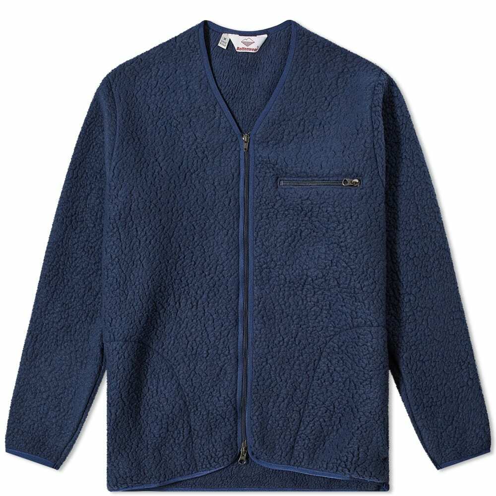 Battenwear Men's Lodge Cardigan in Navy Battenwear