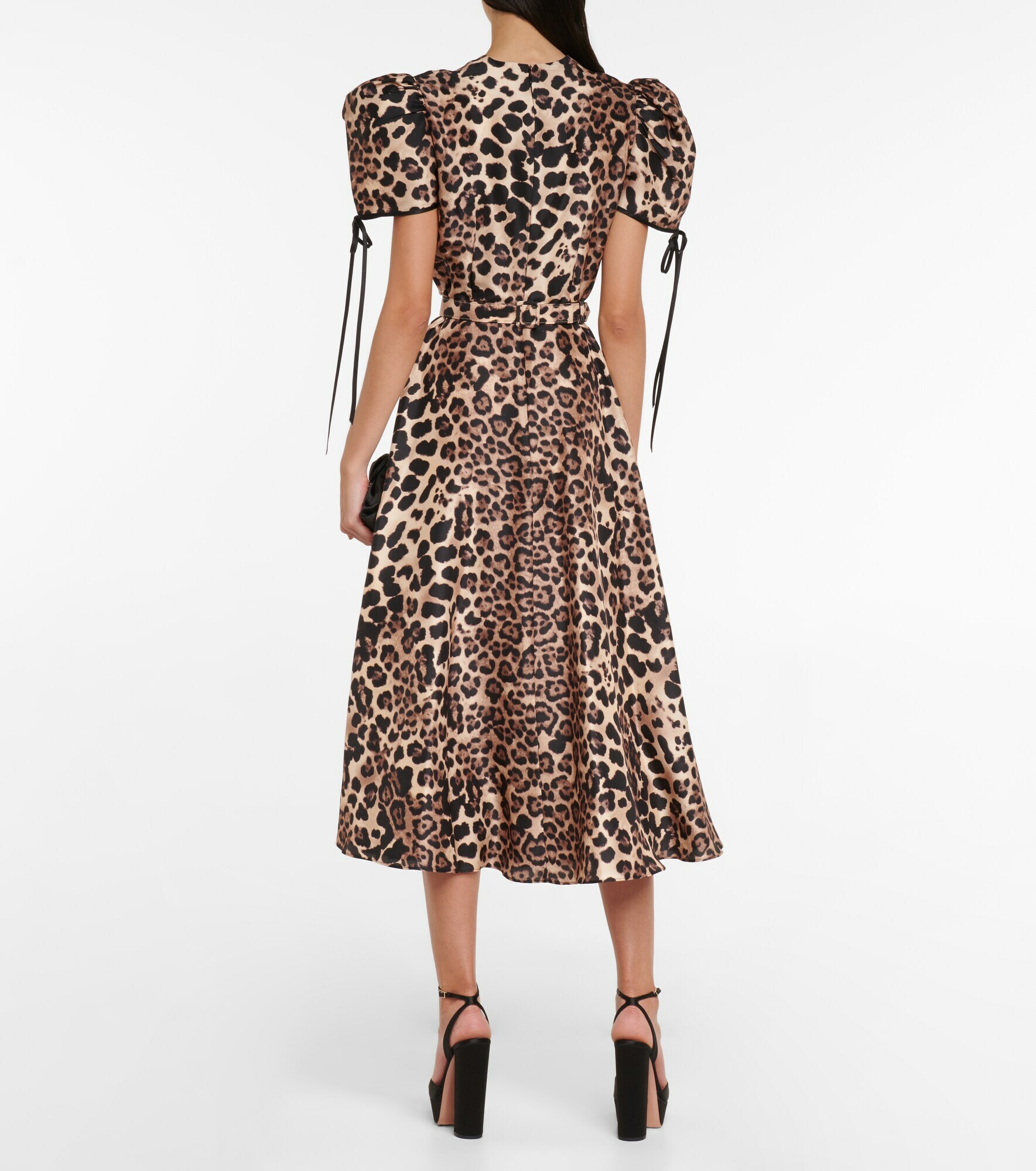 Rodarte - Leopard-print silk midi dress Rodarte