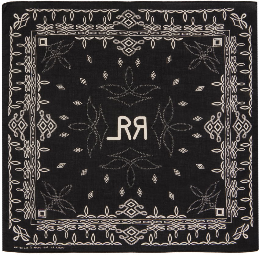 RRL Black Logo Bandana RRL