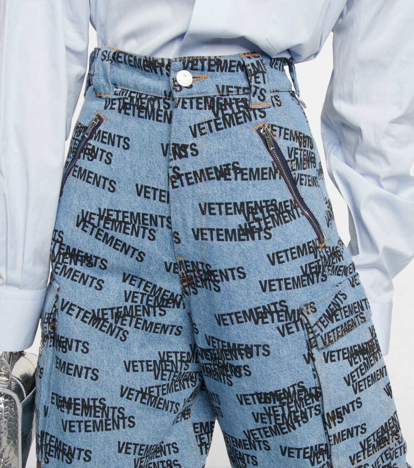 Vetements - Logo denim cargo pants Vetements