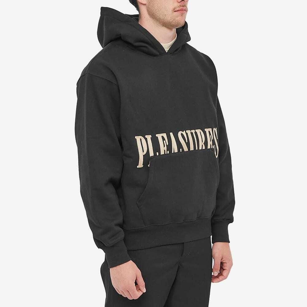 Pleasures Men's Latex Logo Hoody in Black PLEASURES