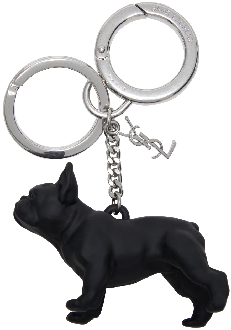 Saint Laurent Black Dog Keychain Saint Laurent