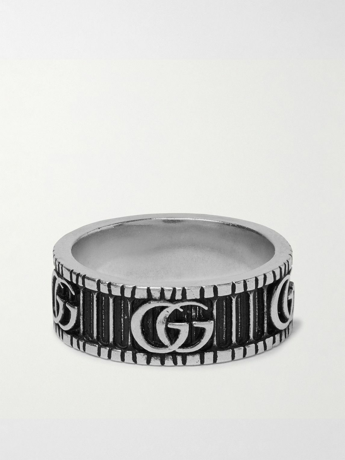 GUCCI - Engraved Silver Ring - Silver Gucci