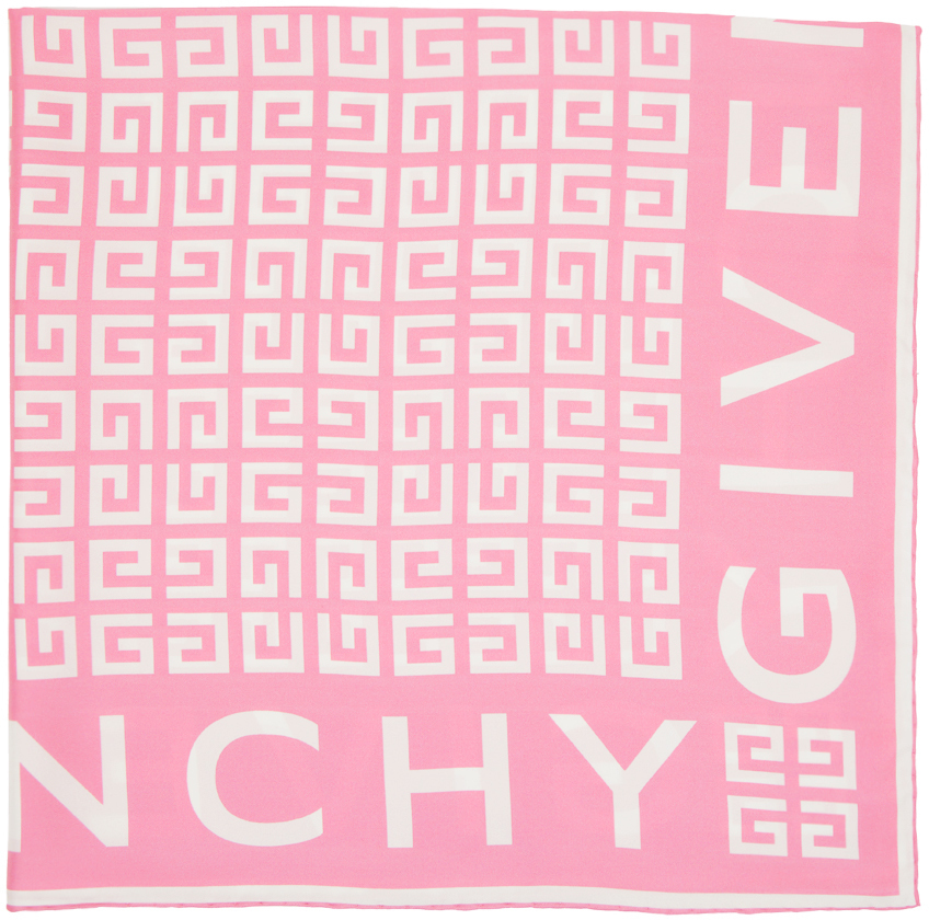 Givenchy Pink & White 4G Scarf Givenchy