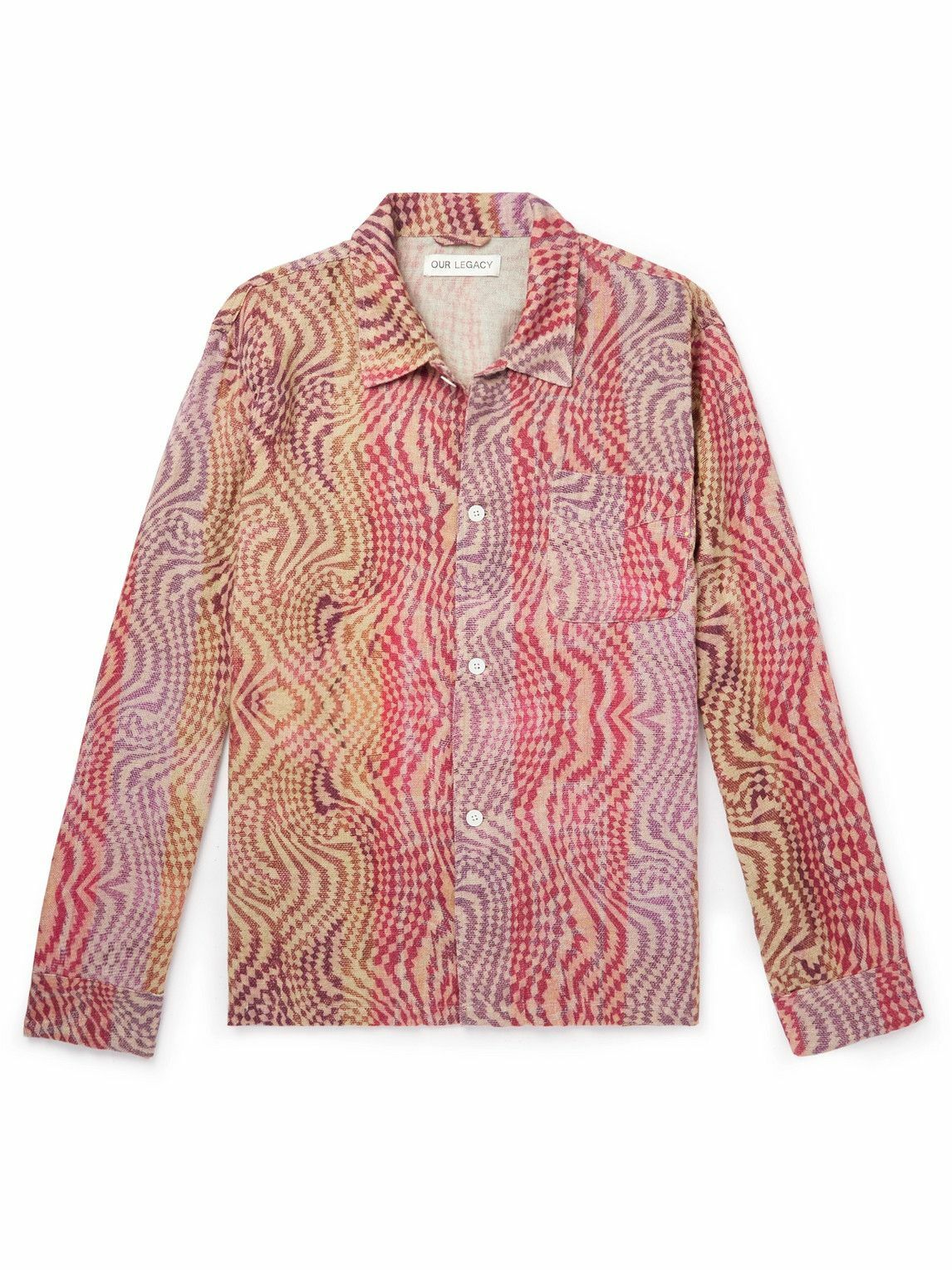 Our Legacy - Printed Linen Shirt - Pink Our Legacy