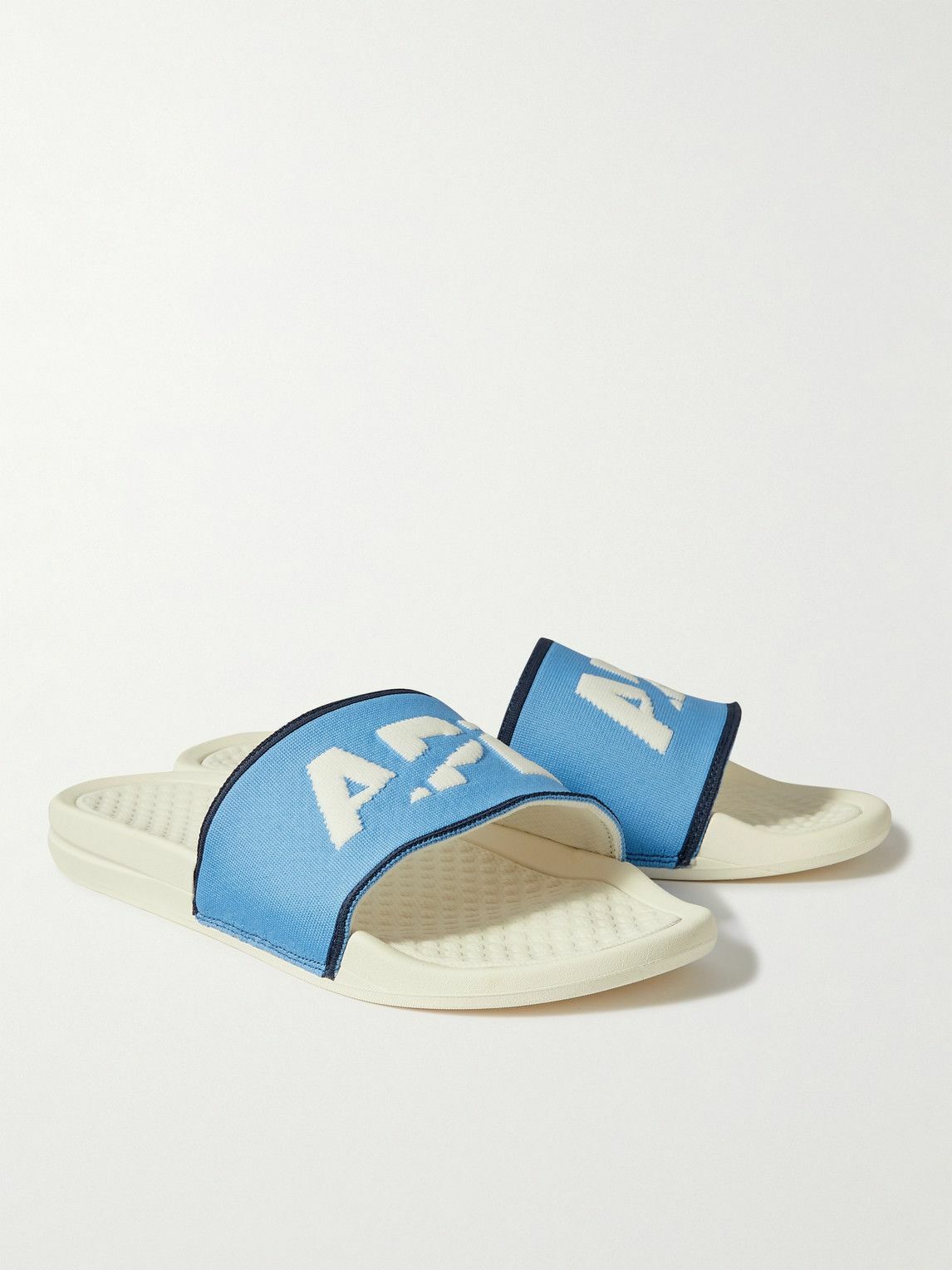 APL Athletic Propulsion Labs - Logo-Jacquard TechLoom Slides - Blue APL ...