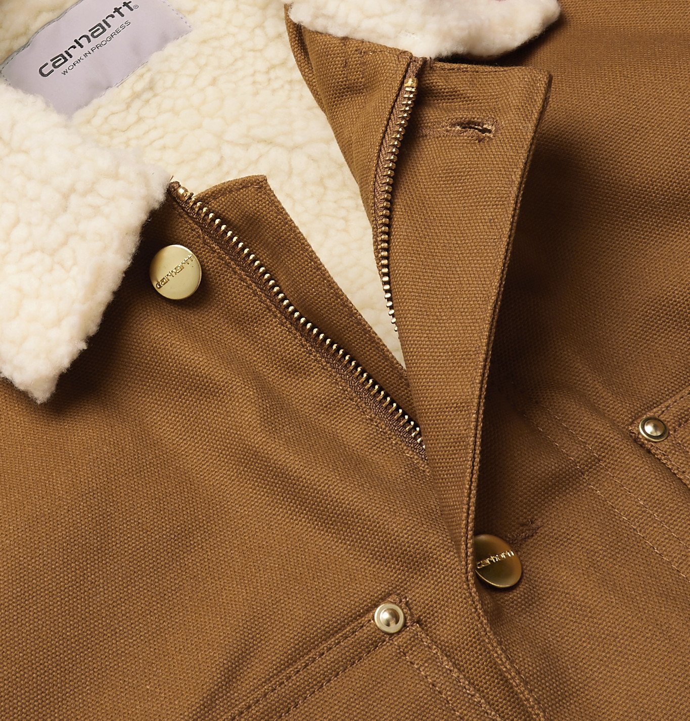 Carhartt WIP - Fairmount Faux Shearling-Lined Organic Cotton-Canvas ...