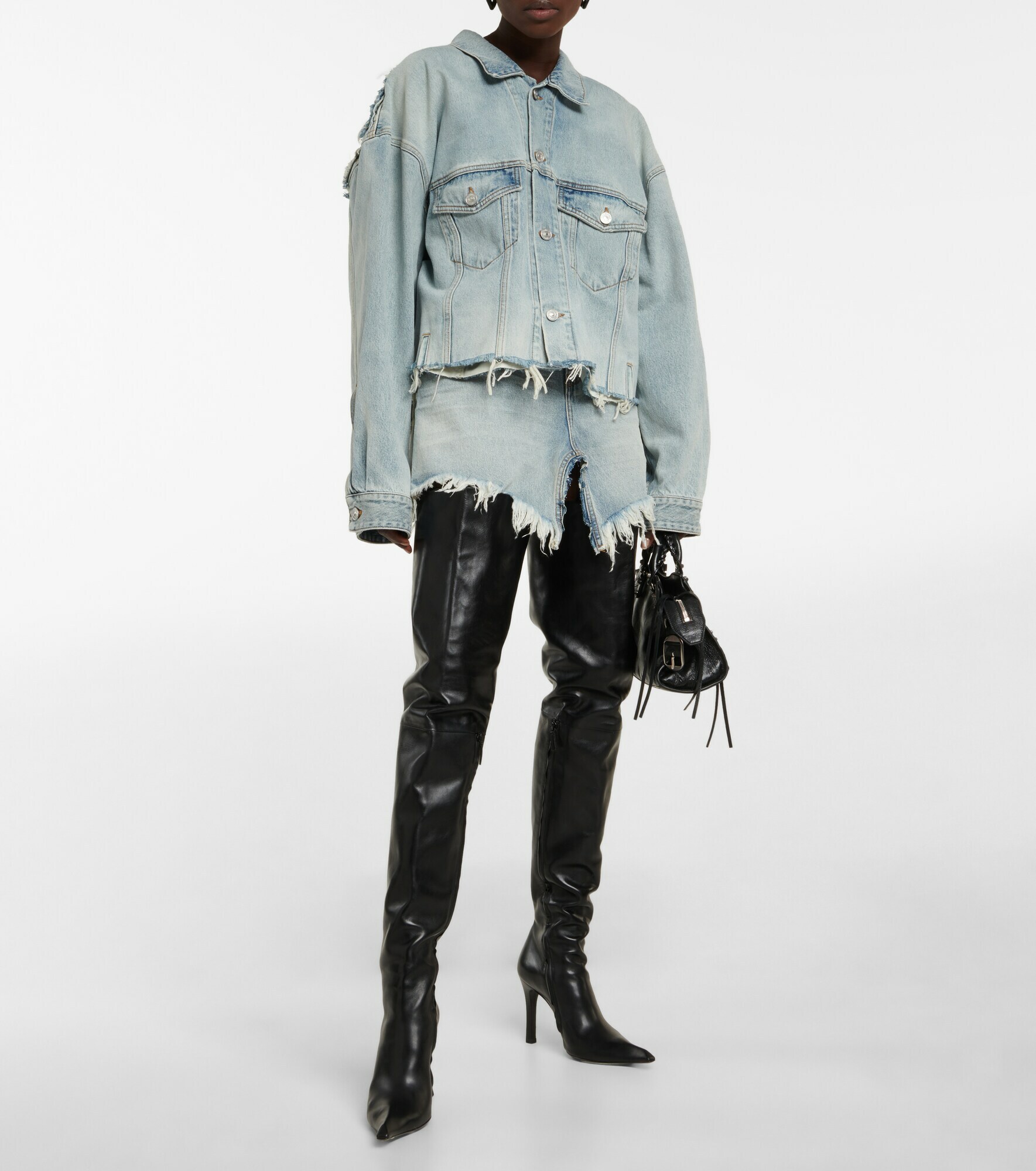 Balenciaga - Deconstructed oversized denim jacket Balenciaga