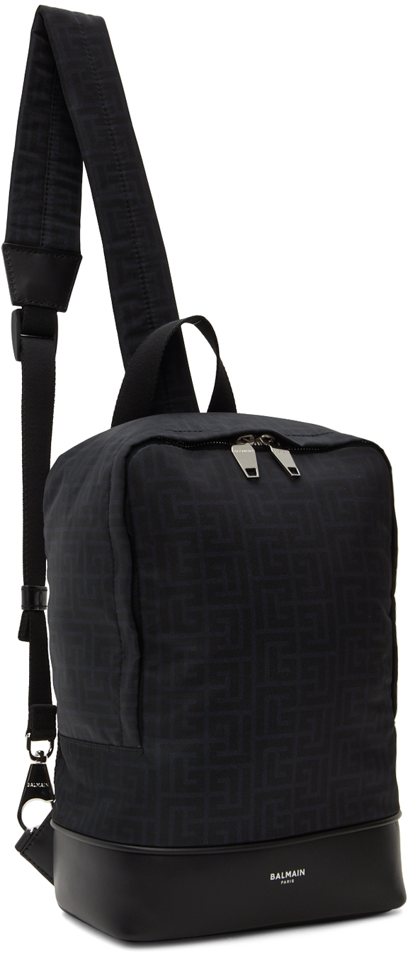 Balmain Black Monogram Backpack Balmain