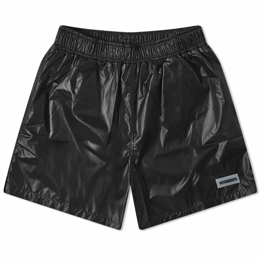 VETEMENTS Men's Logo Swim Short in Black Vetements