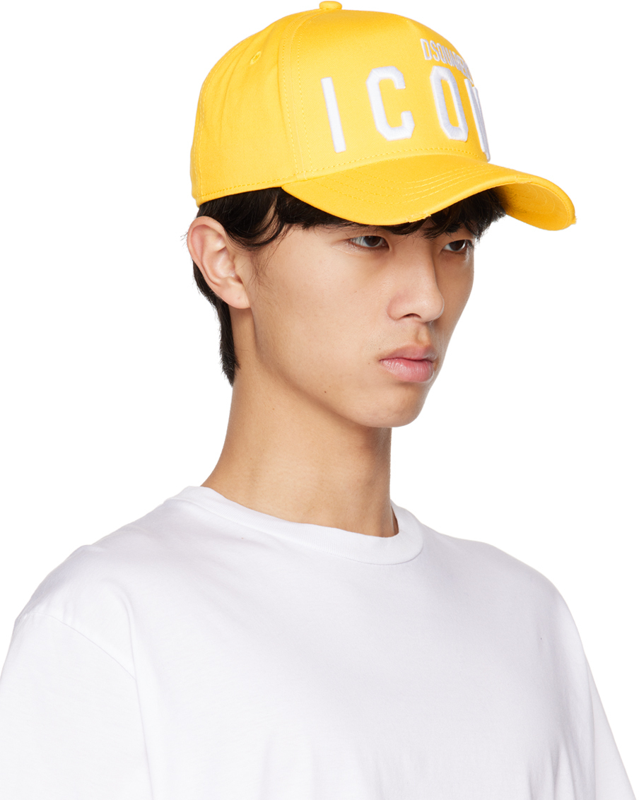 Dsquared2 Yellow 'Be Icon' Baseball Cap Dsquared2
