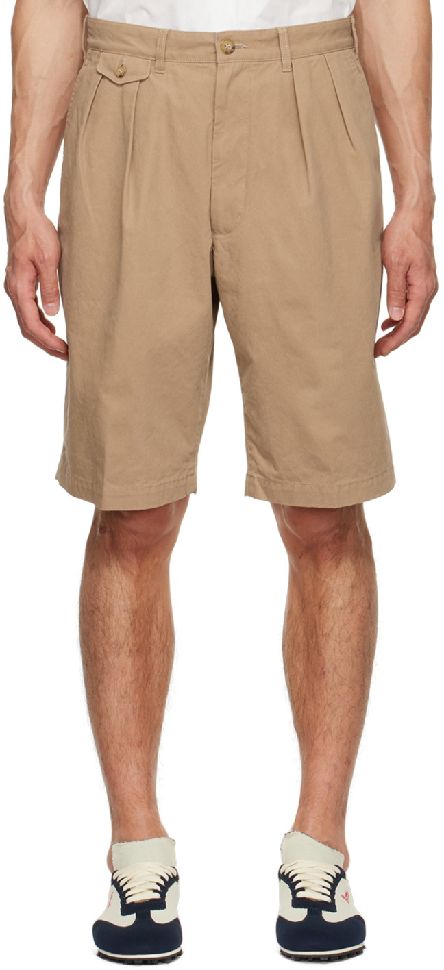 BEAMS PLUS Beige Cotton Shorts Beams Plus