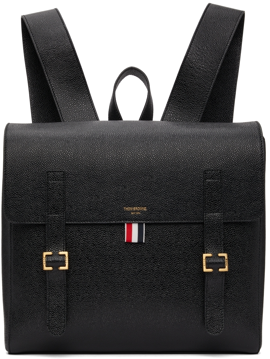 Thom Browne Black RWB Structured Backpack Thom Browne