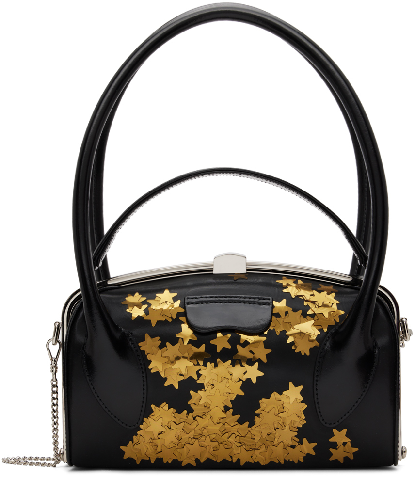 Stefan Cooke Black '15' Glitter Bugatti Bag Stefan Cooke