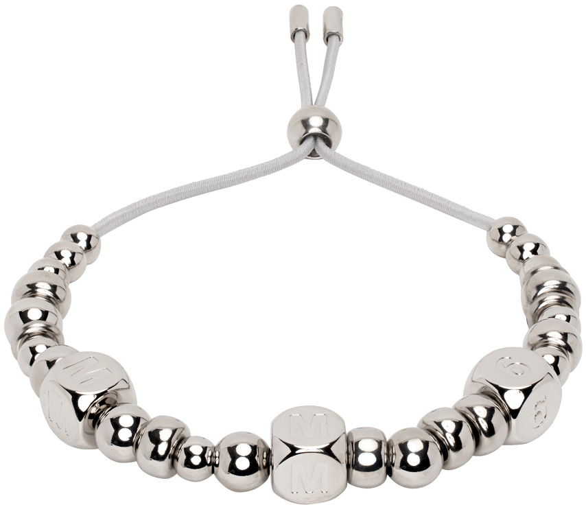 MM6 Maison Margiela Silver Beaded Bracelet MM6 Maison Margiela