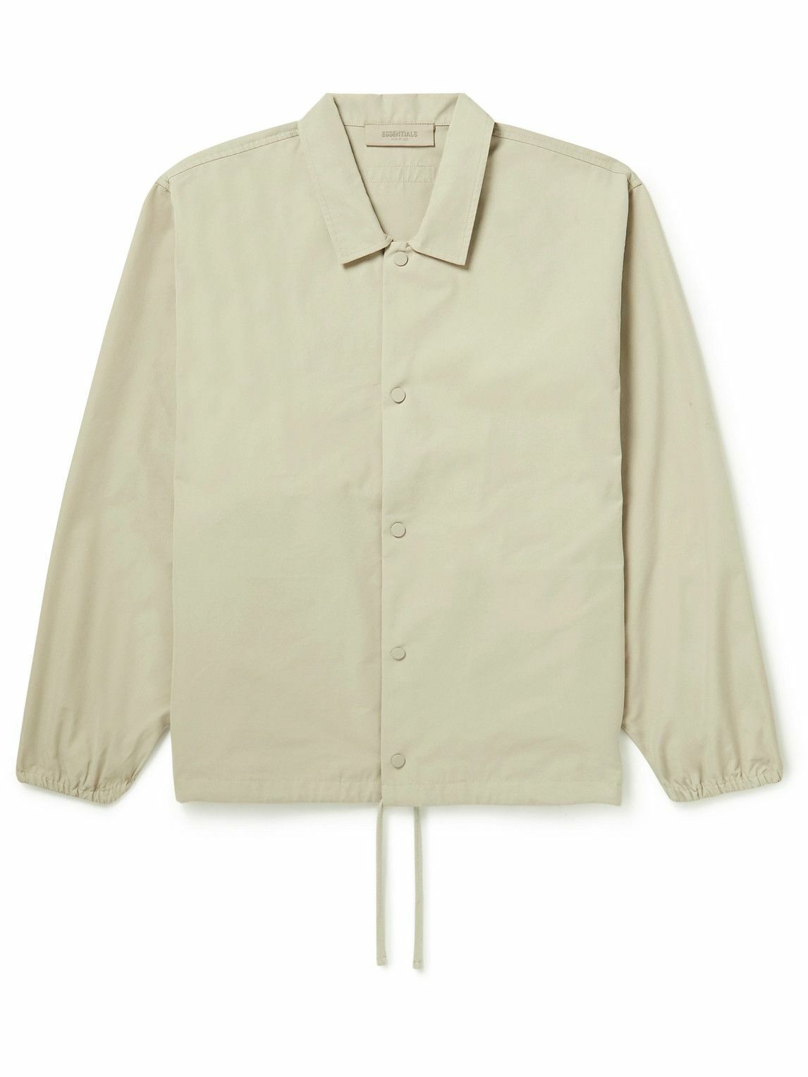 FEAR OF GOD ESSENTIALS - Coach Logo-Flocked Cotton-Blend Jacket - Gray ...