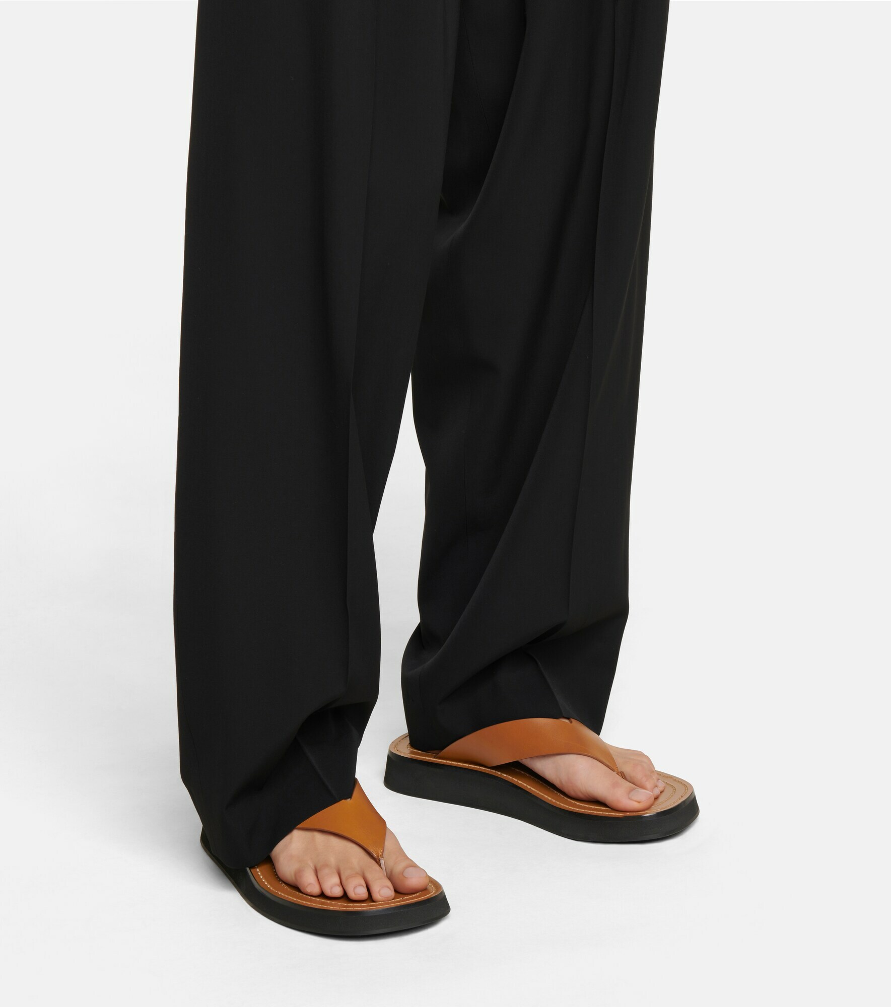 The Row - Ginza leather platform slides The Row