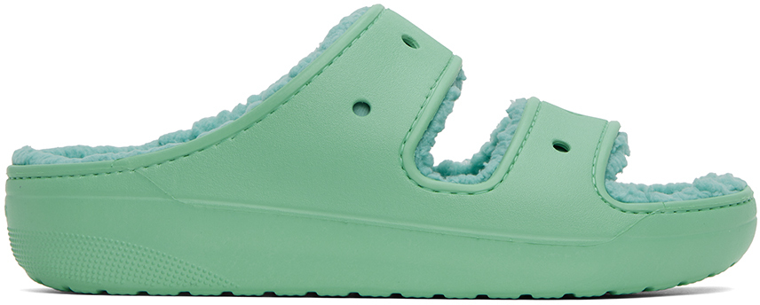 Crocs Green Classic Cozzzy Sandals Crocs