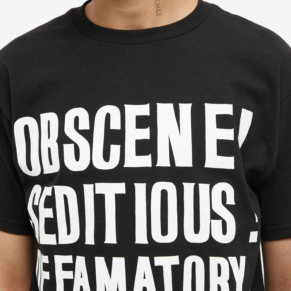 Iggy Men's Obscene Seditious Defamatory T-Shirt in Black iggy