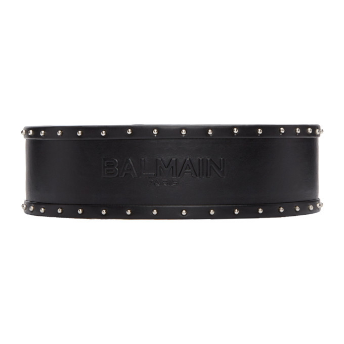 Balmain Black High Waist Signature Belt Balmain
