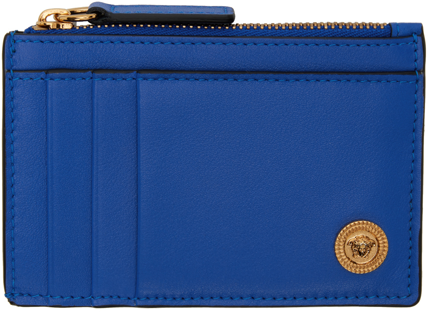 Versace Blue Medusa Card Holder Versace