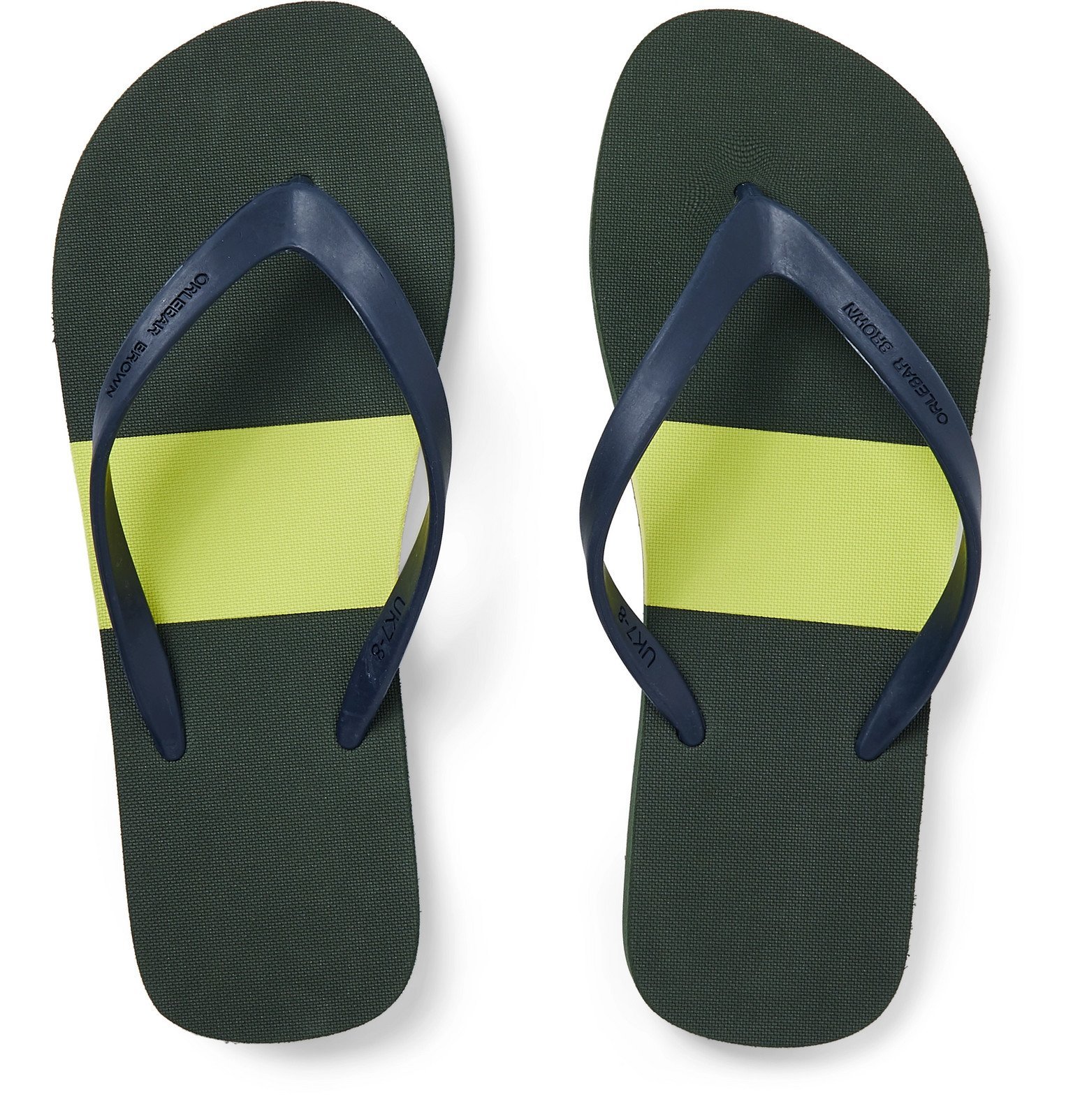 Orlebar Brown - Haston Colour-Block Rubber Flip Flops - Green Orlebar Brown