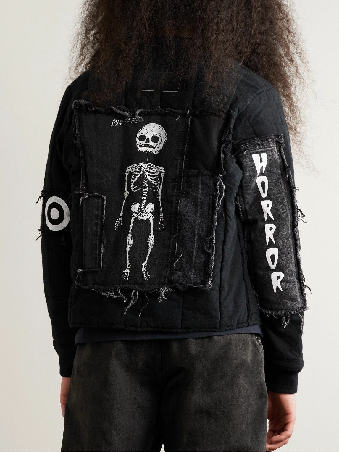 Gallery Dept. - Riley Horror Appliquéd Quilted Cotton Jacket - Black ...