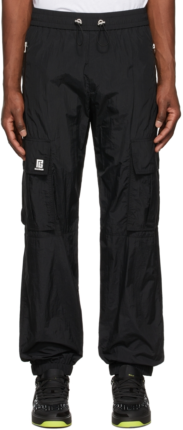 Balmain Black Logo Cargo Pants Balmain