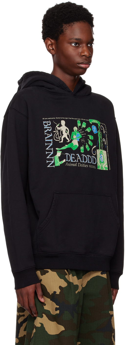 Brain Dead Black Animal Deities Hoodie Brain Dead