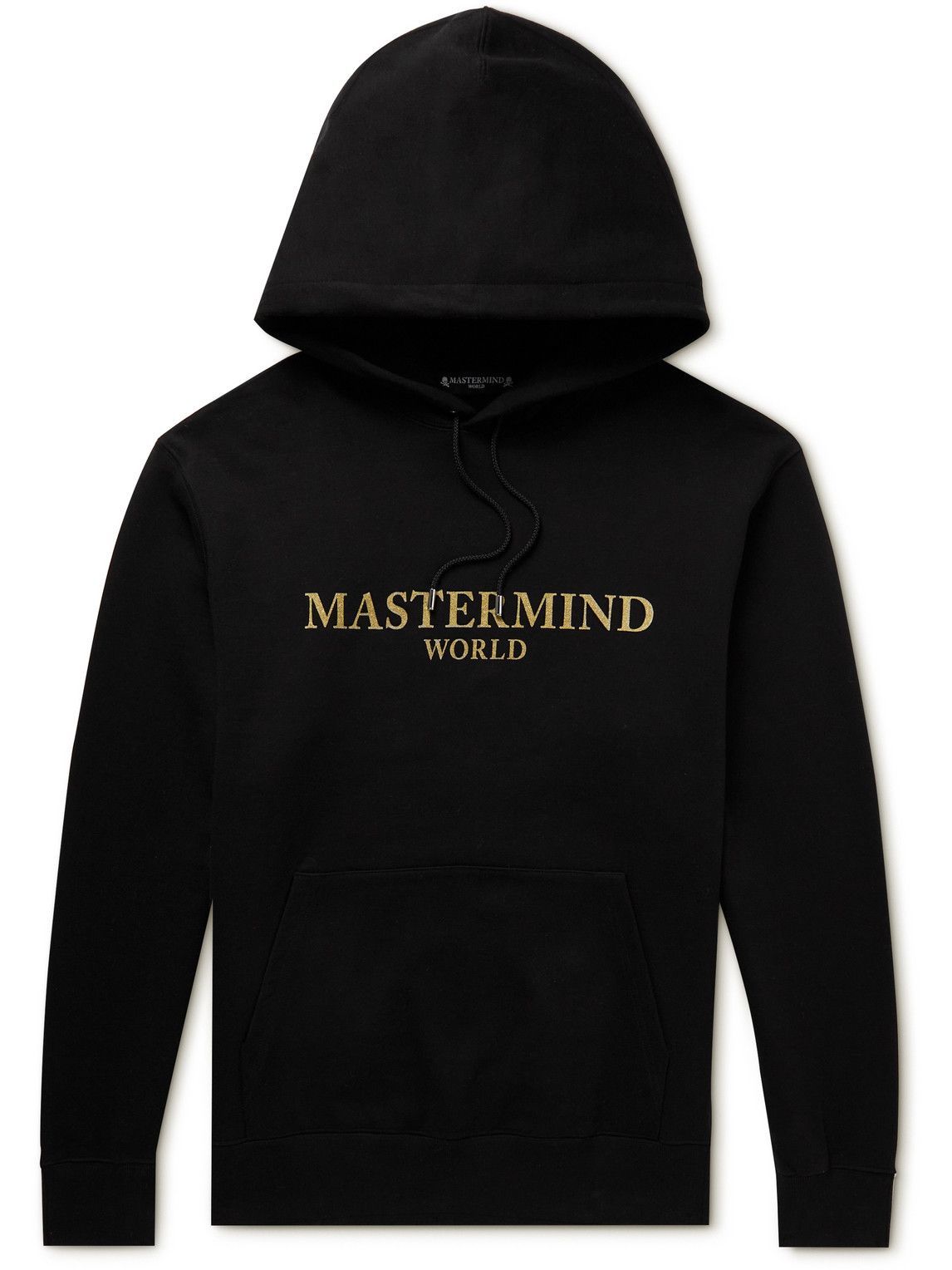 Mastermind World - Glittered Logo-Print Cotton-Jersey Hoodie - Black ...