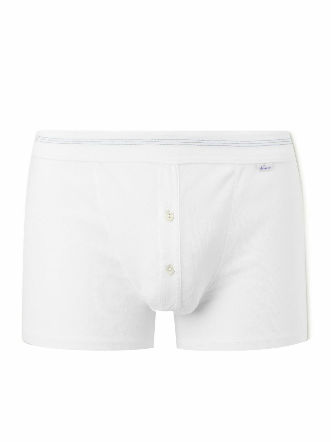 Schiesser - Karl Heinz Three-Pack Cotton Boxer Briefs - White Schiesser