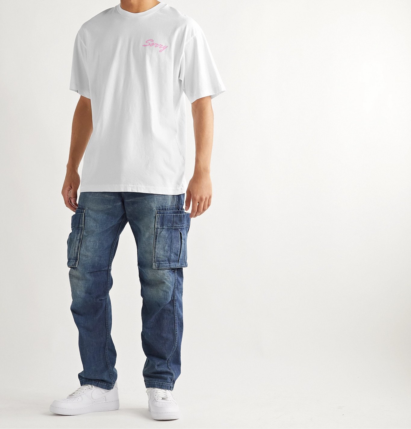 Sorry In Advance - Logo-Print Cotton-Jersey T-Shirt - White Sorry In ...