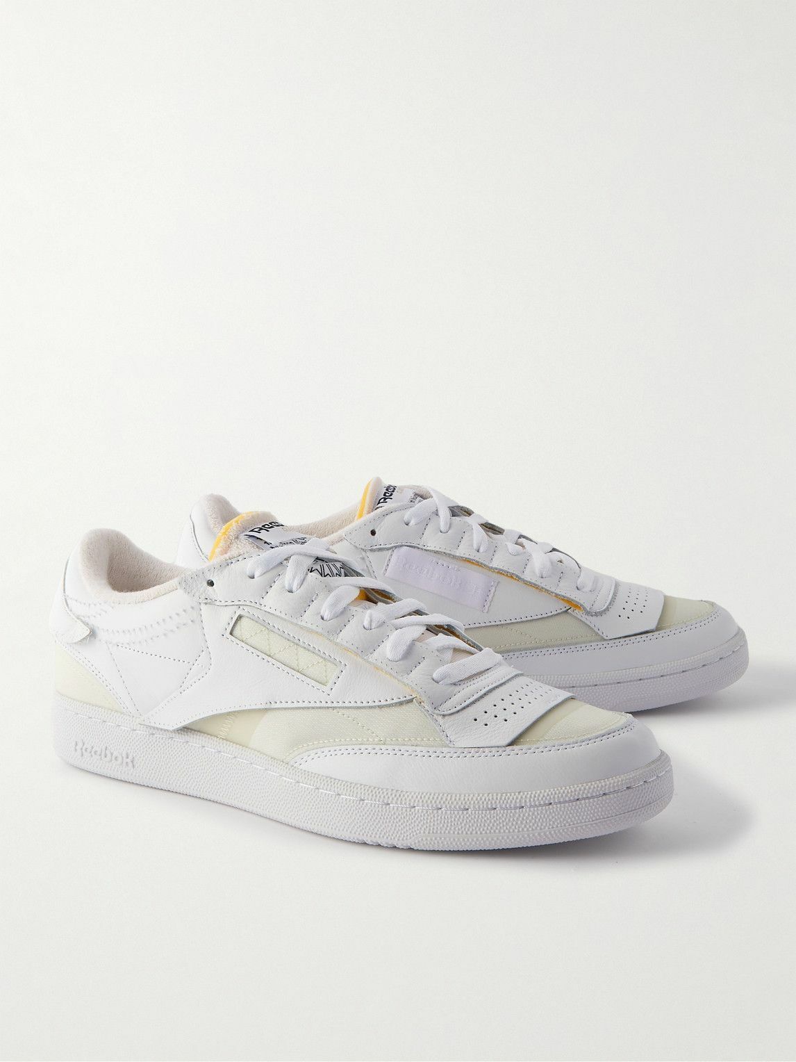 Maison Margiela - Reebok Club C Leather and Mesh Sneakers - White ...
