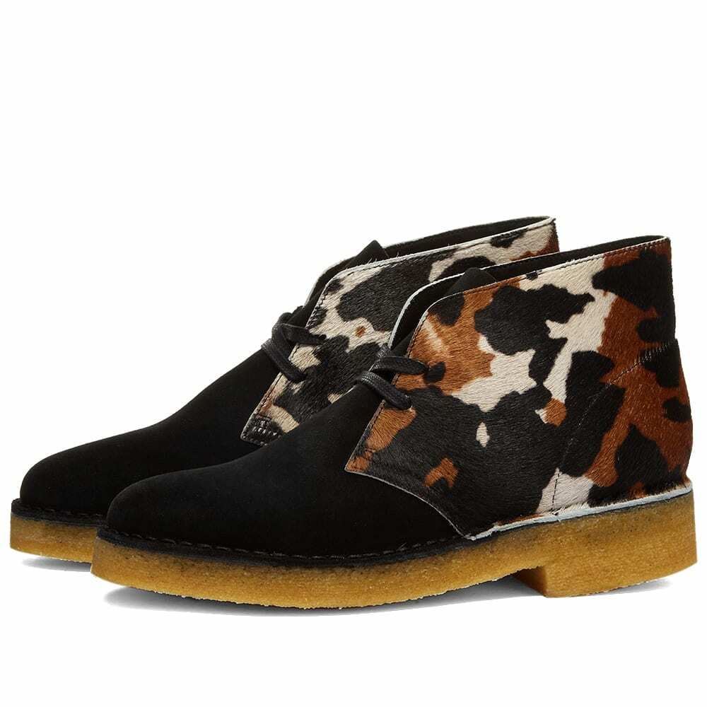 Clarks Originals Women's Desert Boot in Cow Print Clarks Originals