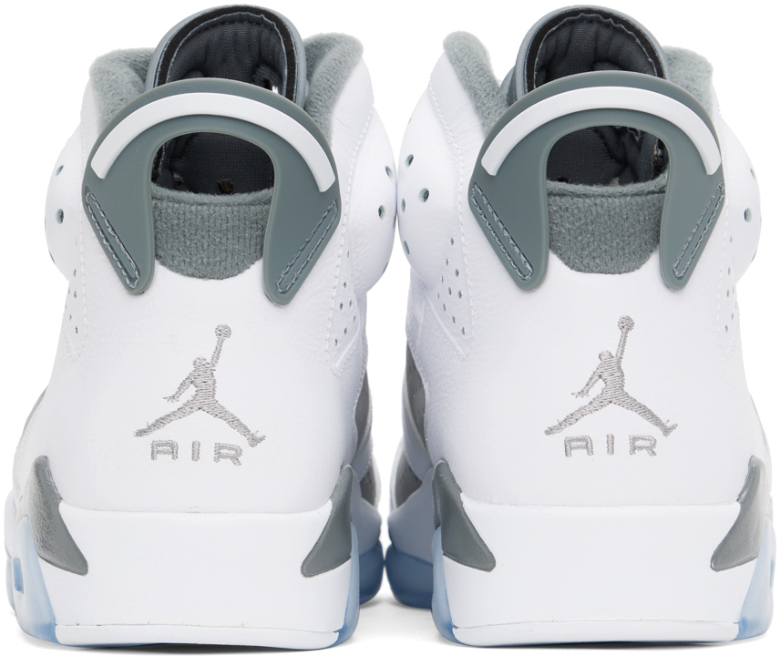 Nike Jordan Gray & White Air Jordan 6 Retro Sneakers Nike Jordan Brand
