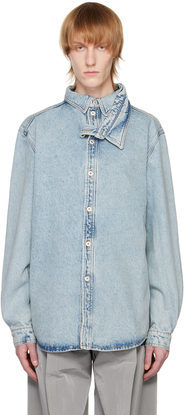 Y/Project Blue Double Collar Denim Jacket Y/Project