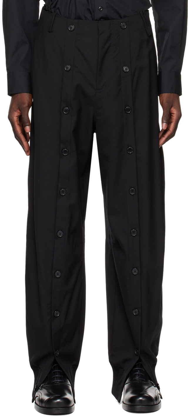 Simone Rocha Black Button-Up Trousers Simone Rocha
