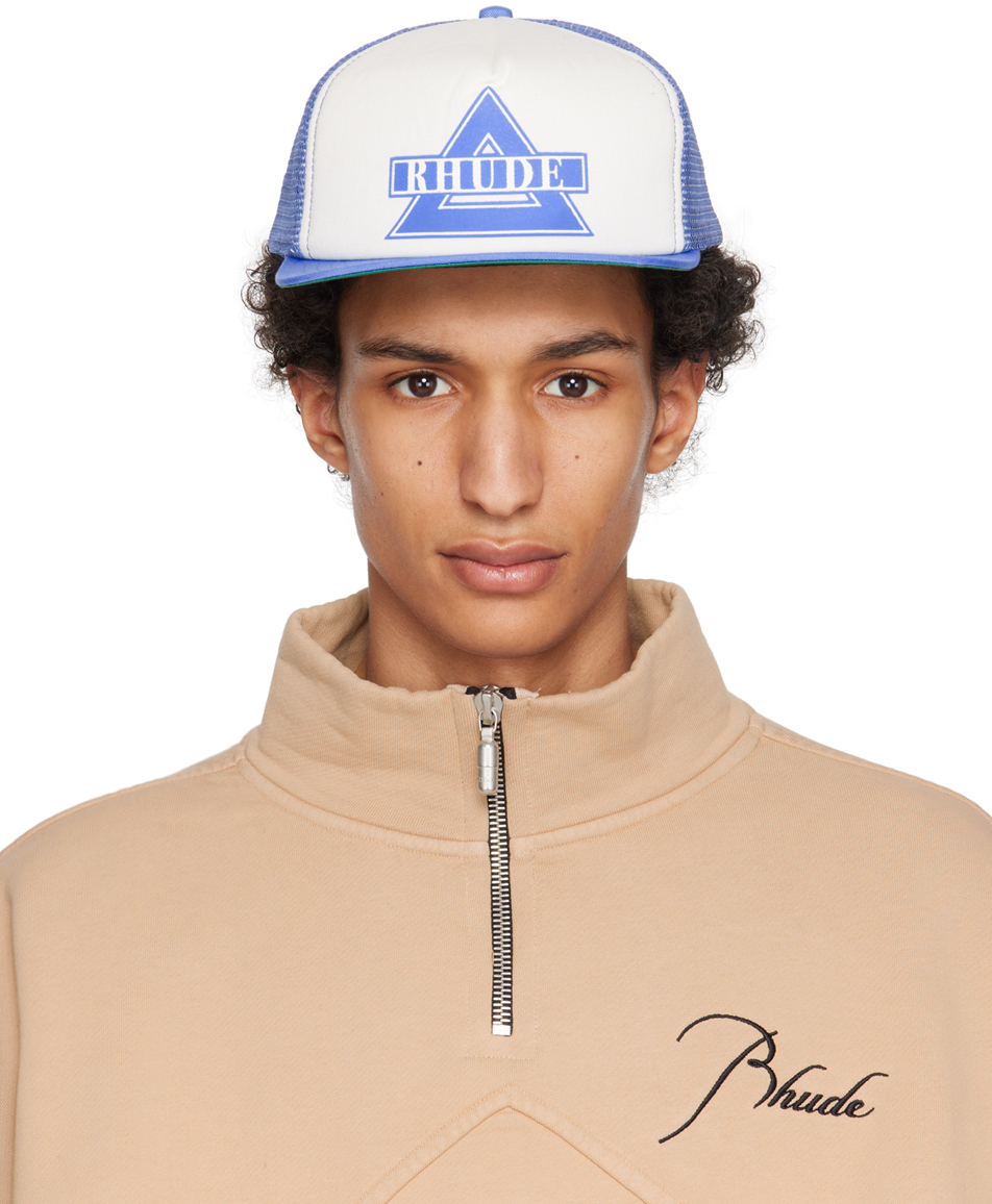 Rhude Blue & Off-White Triangle Cap Rhude