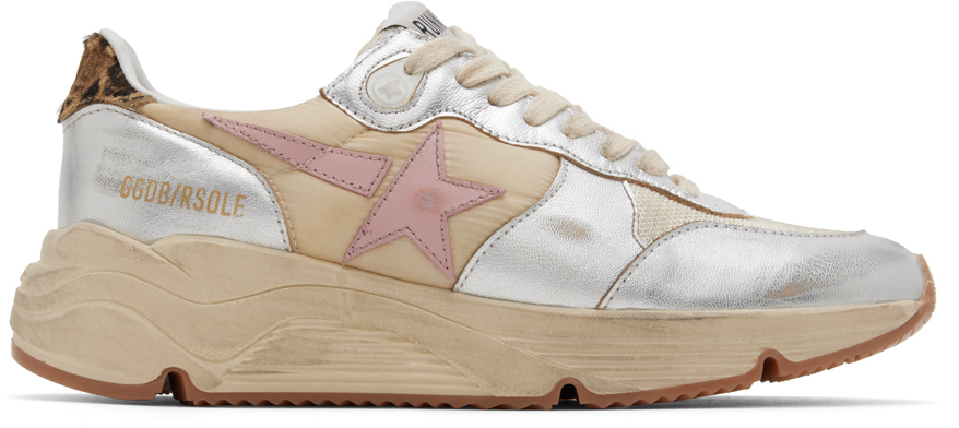 Golden Goose Beige Running Sole Low-Top Sneakers Golden Goose Deluxe Brand