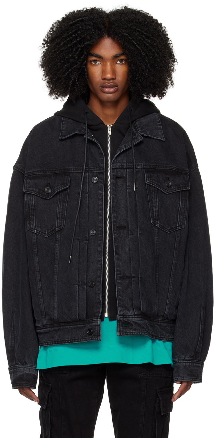 Juun.J Black Faded Denim Jacket Juun.J