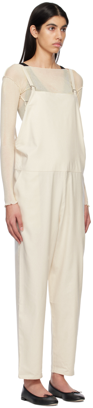 Baserange Off-White Long Strap Overalls Baserange