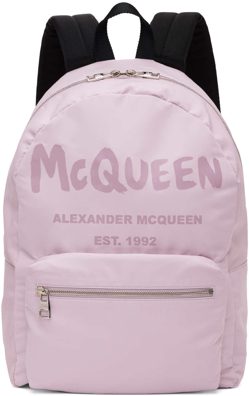 Alexander McQueen Purple Graffiti Metropolitan Backpack Alexander McQueen